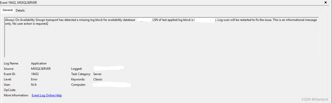 SQL Server - ‘AOAG transport has detected a missing log block for ...