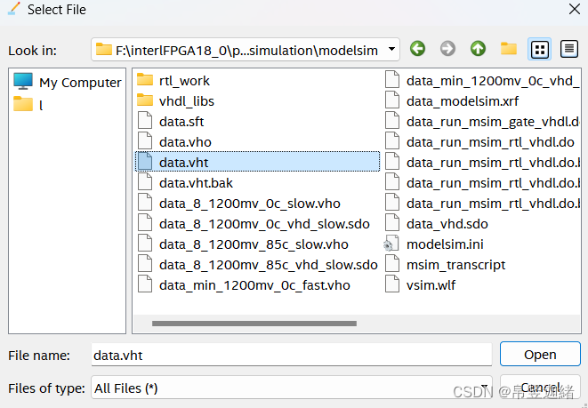 【VHDL】Quartus18.0与ModelsimSE10.4联调仿真学习_modelsim vhdl仿真-CSDN博客