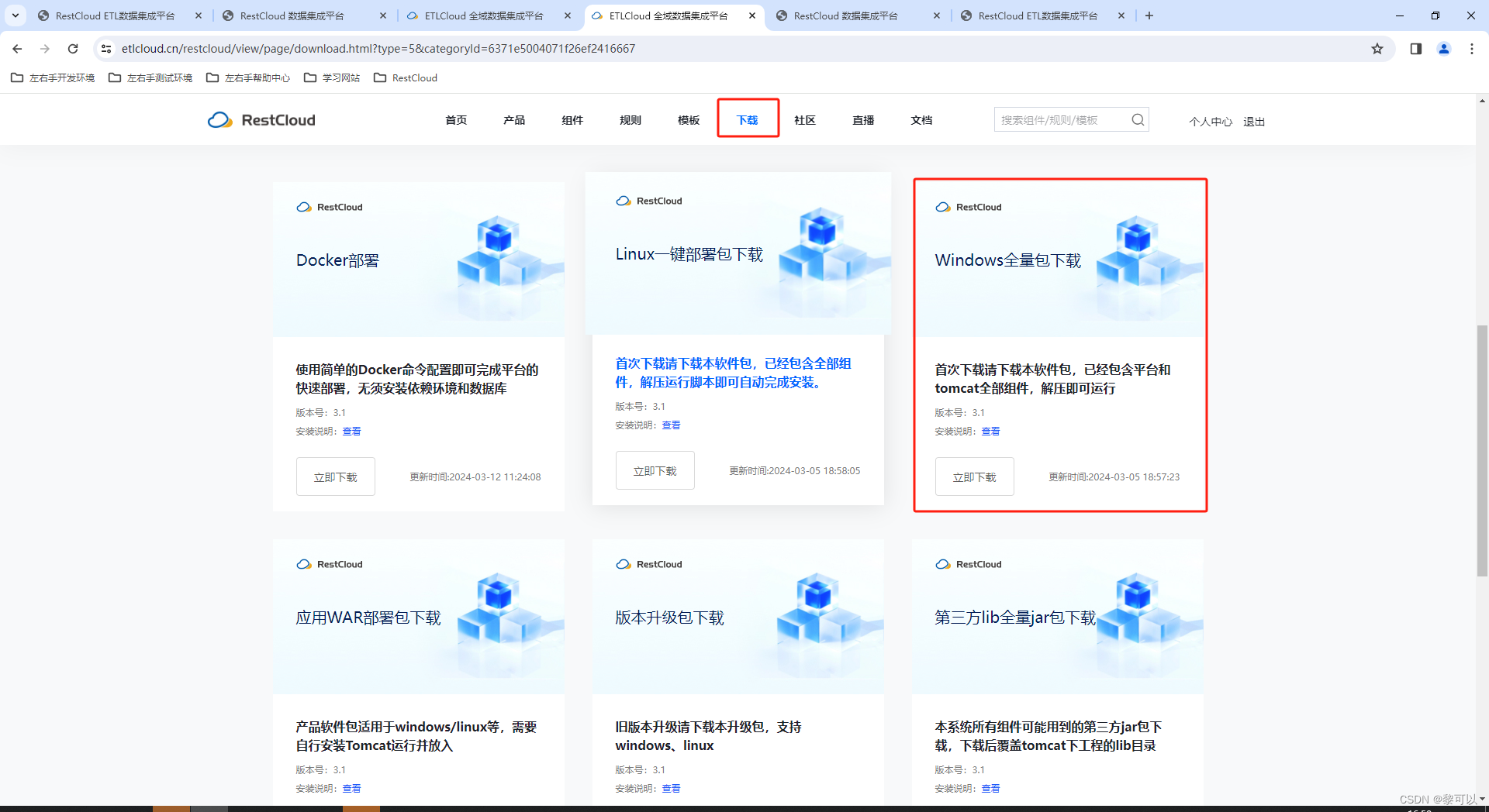 RestCloud数据集成平台-Windows全量包安装部署详细教程-CSDN博客