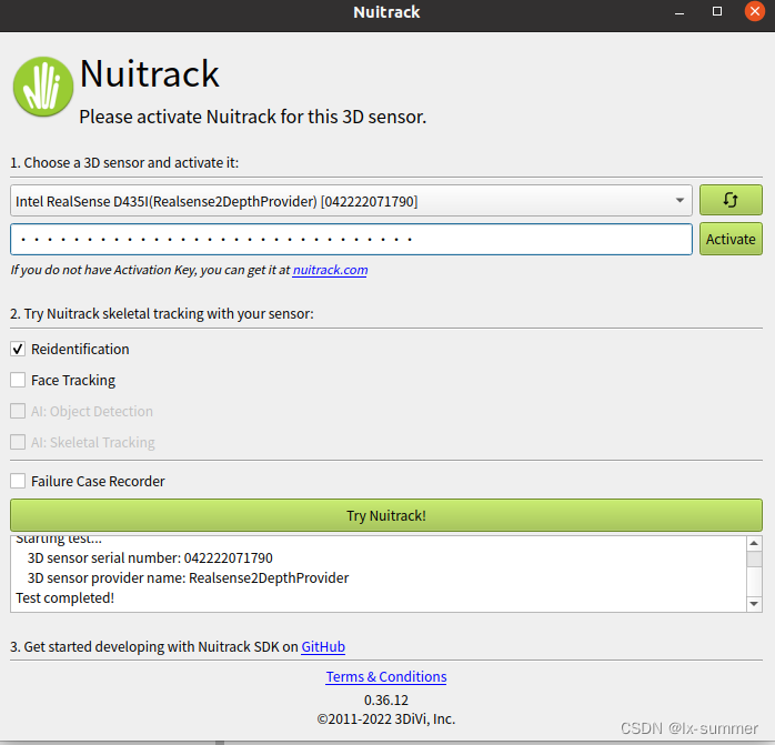 人体骨骼点识别 - Nuitrack配置-CSDN博客