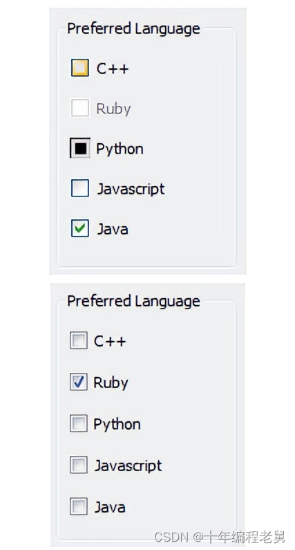 Qt QSS QCheckBox和QRadioButton_qt radiobutton互斥-CSDN博客