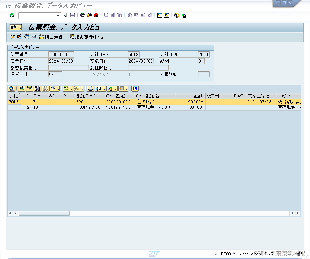 SAP FI学习笔记03 - 应付账款_sap fk10n-CSDN博客