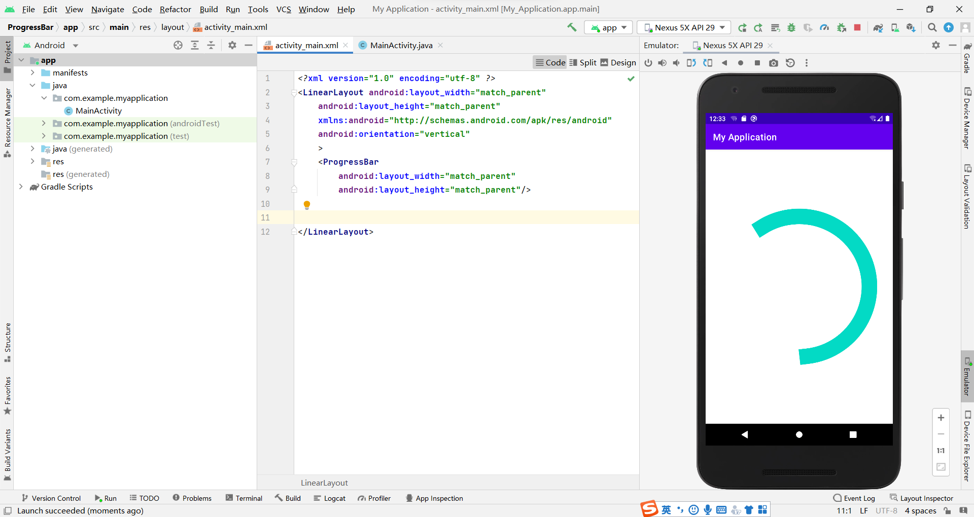 Android studio笔记:工程介绍和控件（ProgressBar）_android studio进度条-CSDN博客