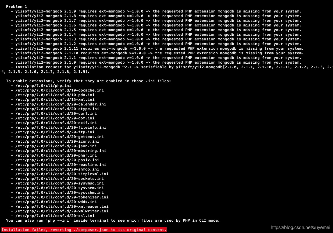 记一次composer安装yii2 Mongodb 扩展踩到的坑composer Require Yii2 Mongo Csdn博客