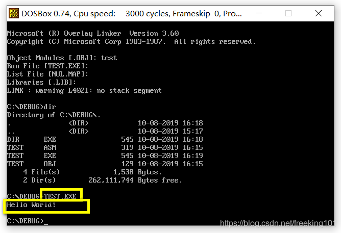 Windows10 下搭建汇编语言开发环境（ 利用 DOSBOX 和 MASM32 ）-CSDN博客