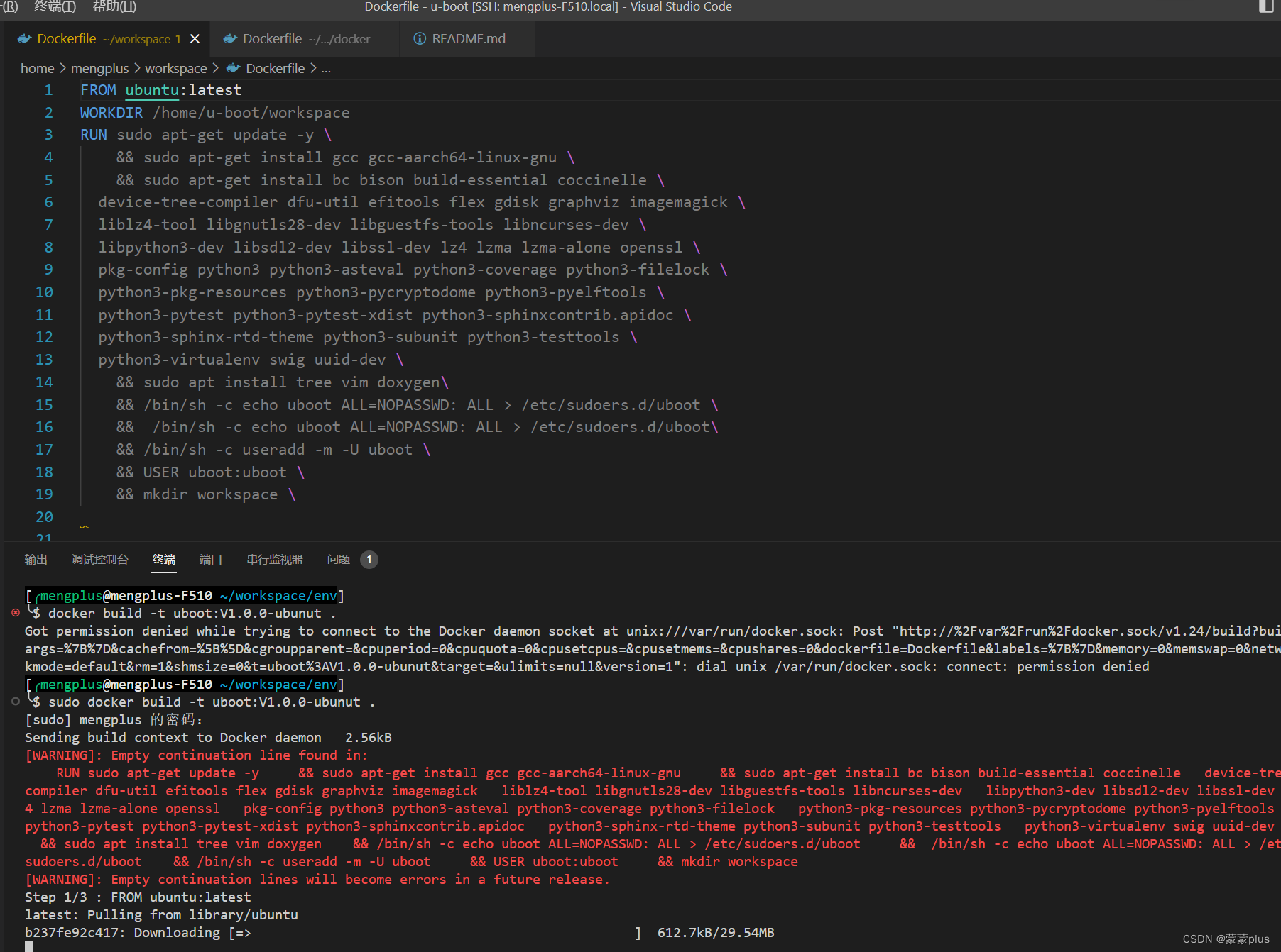 [docker][WARNING]: Empty continuation line found in:-CSDN博客