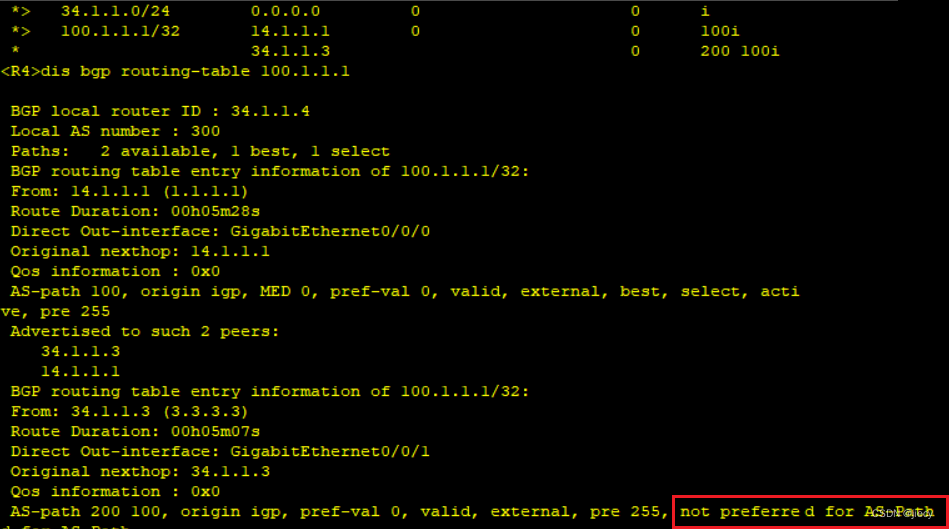 BGP Local-preference 、AS-Path、 Origin 综合选路实验_local preference和as path区别 ...
