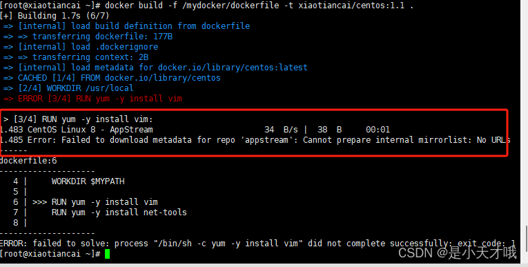 Docker-Dockerfile案例-自定义镜像-centos_centos 创建dockerfile 并写入内容-CSDN博客