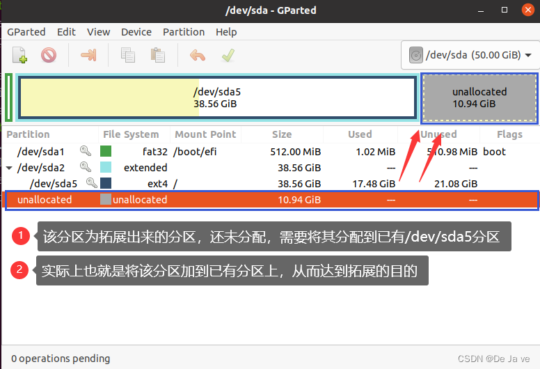 使用Ubuntu系统中的gparted工具对Ubuntu磁盘扩充_ubuntu gparted-CSDN博客