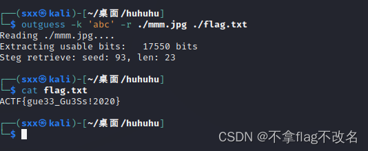 BUUCTF---misc---[ACTF新生赛2020]outguess-CSDN博客