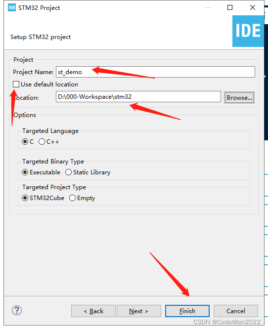 【HAL库系列】2.STM32CubeIDE新建工程_cubeide stm32g474 新工程-CSDN博客