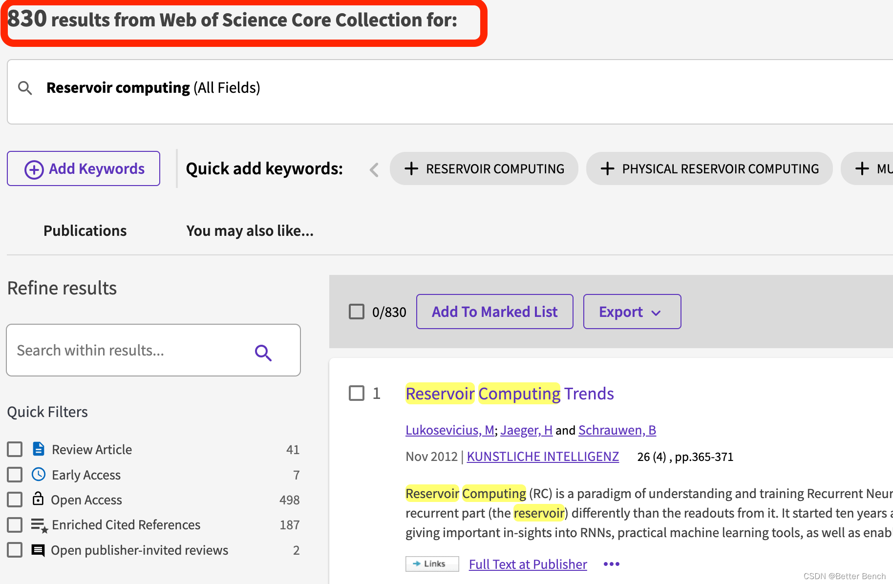 【VOSViewer】储层计算(Reservoir computing)的发展现状、研究热点、研究方向分析-CSDN博客