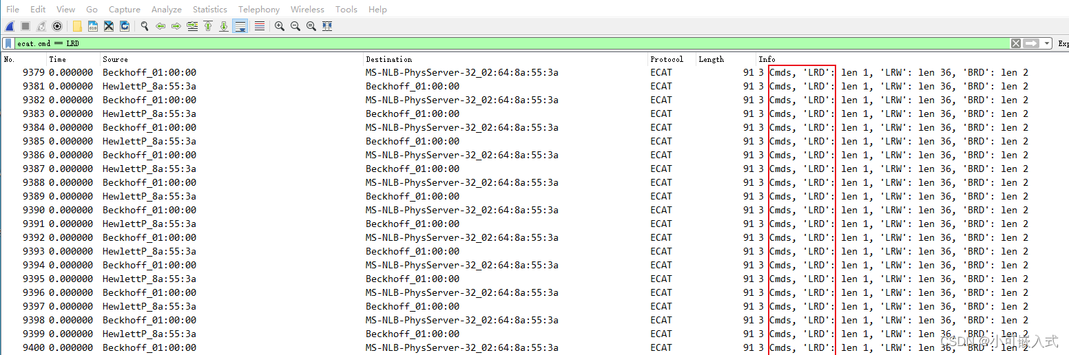 EtherCAT数据包抓取（wireshark）_ethercat抓包工具-CSDN博客