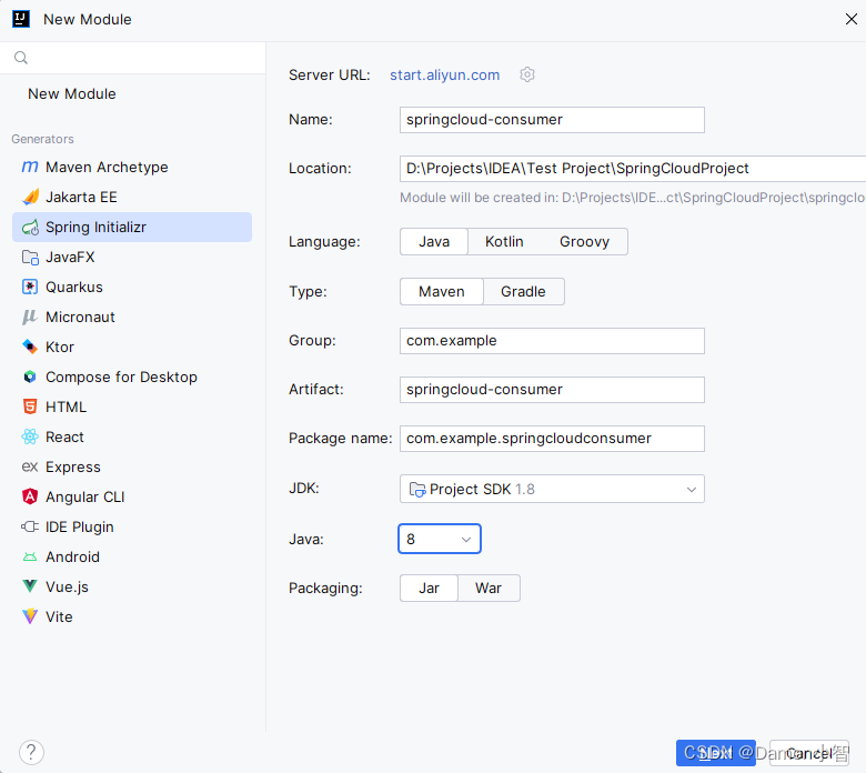 SpringCloud-创建多模块项目_springcloud 项目新建模块-CSDN博客