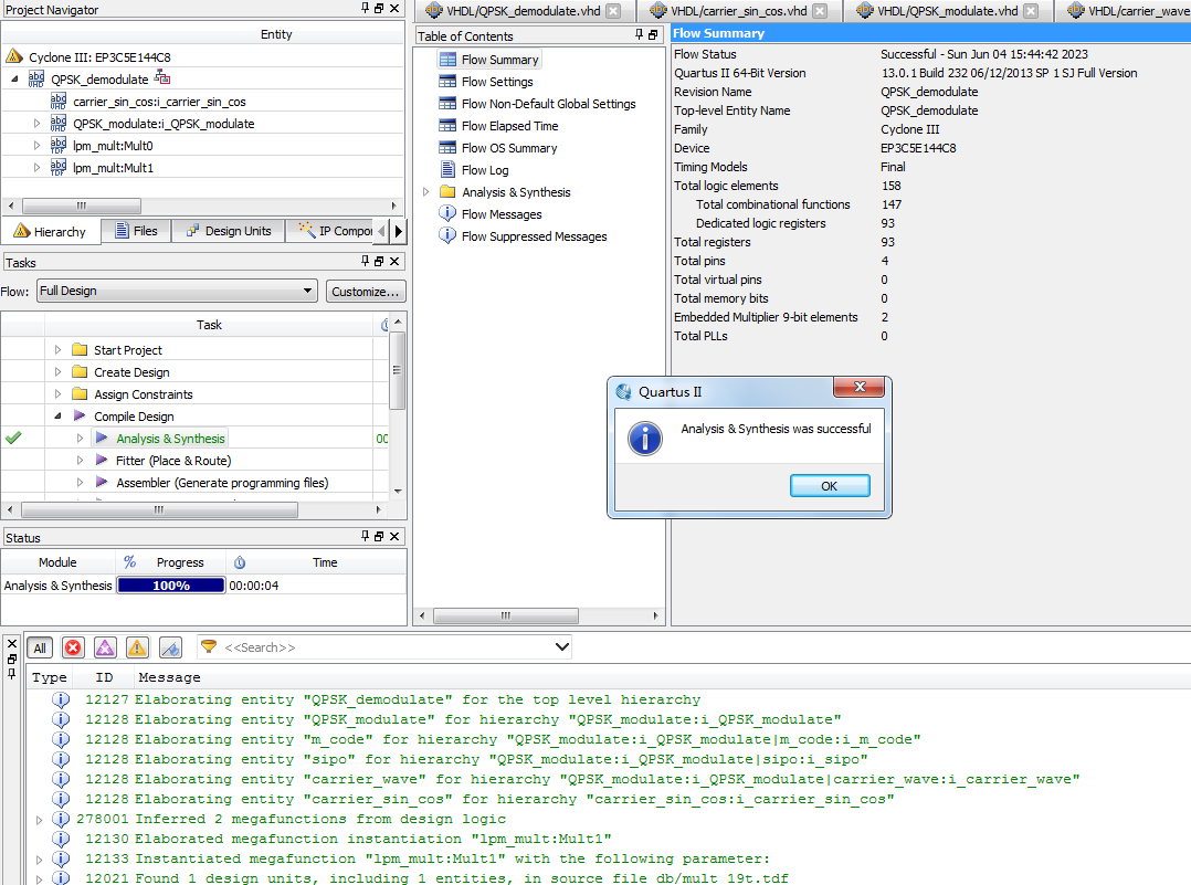 QPSK调制和解调VHDL代码Quartus仿真_qpsk vhdl-CSDN博客
