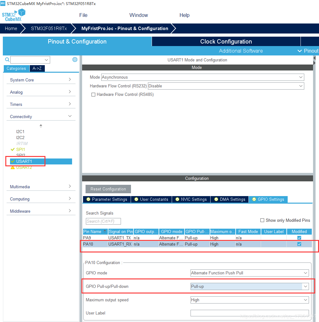 STM32F0x HAL库学习笔记（4）串口的数据的收发（轮询模式）_stm32如何将串口值传到for循环-CSDN博客