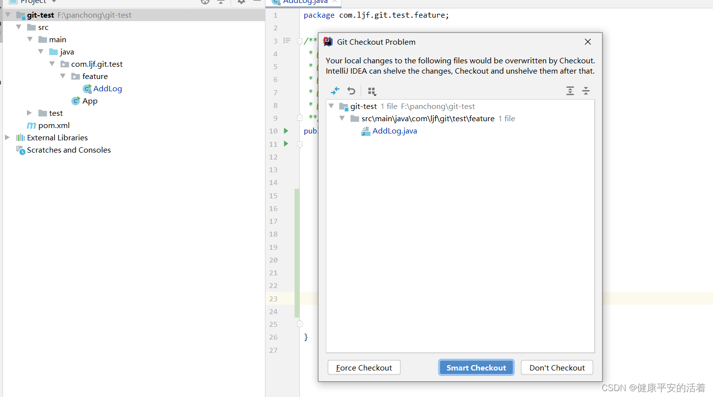 玩转git的第6章节：git的smart checkout与force checkout_smart checkout和force check out-CSDN博客