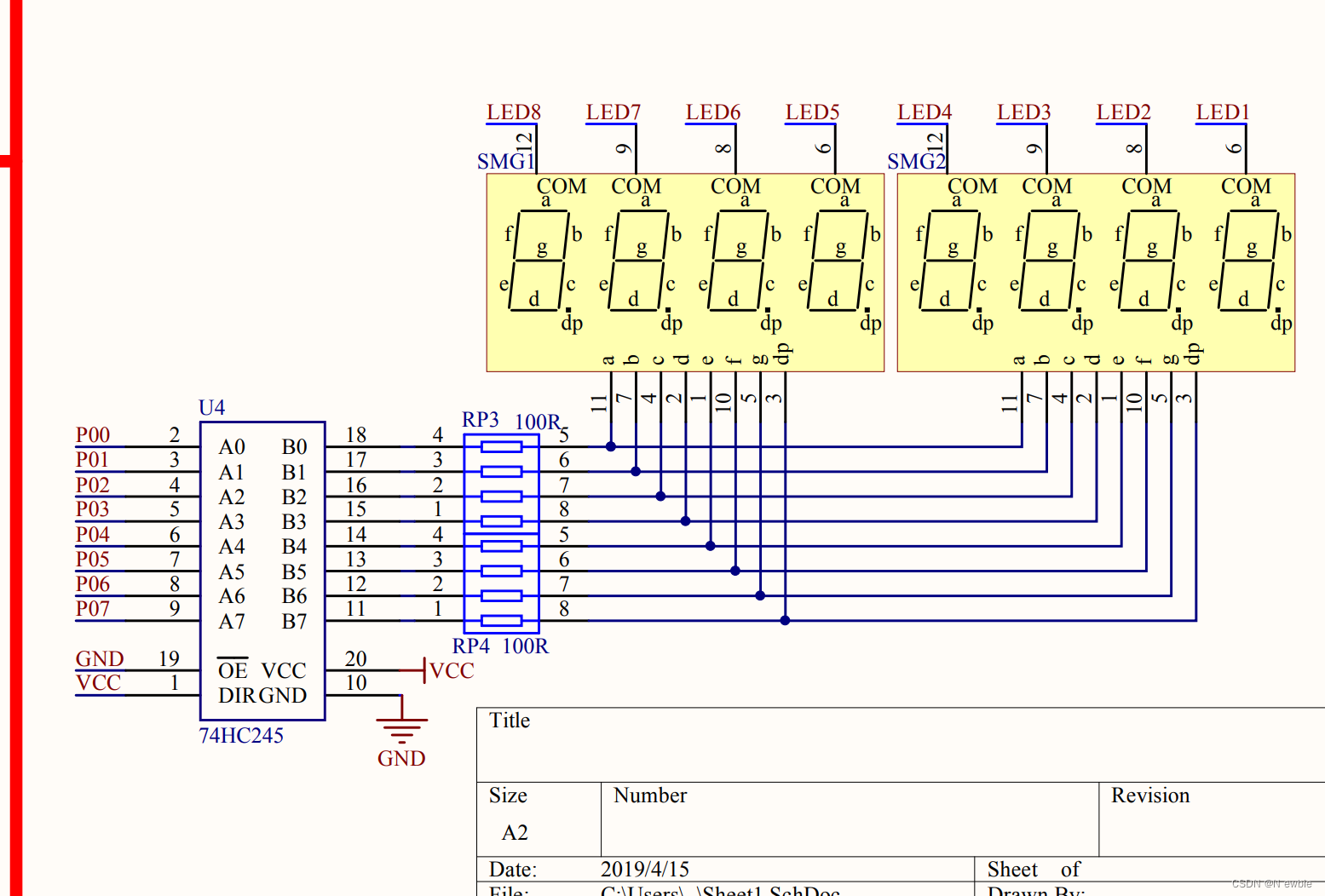 74ls138和74hc245_通过74ls138,74ls245实现8位数码管0-9999的循环-CSDN博客