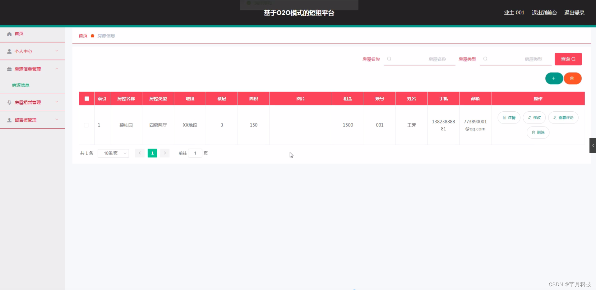 Java毕设项目基于O2O模式的短租平台（java+VUE+Mybatis+Maven+Mysql）_java中o2o项目-CSDN博客