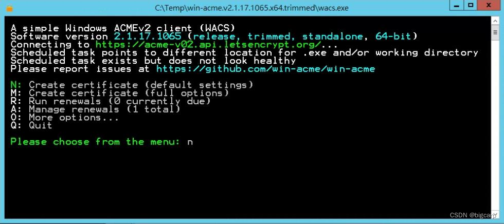 windows IIS 申请和配置https(SSL)的工具 win-acme-CSDN博客