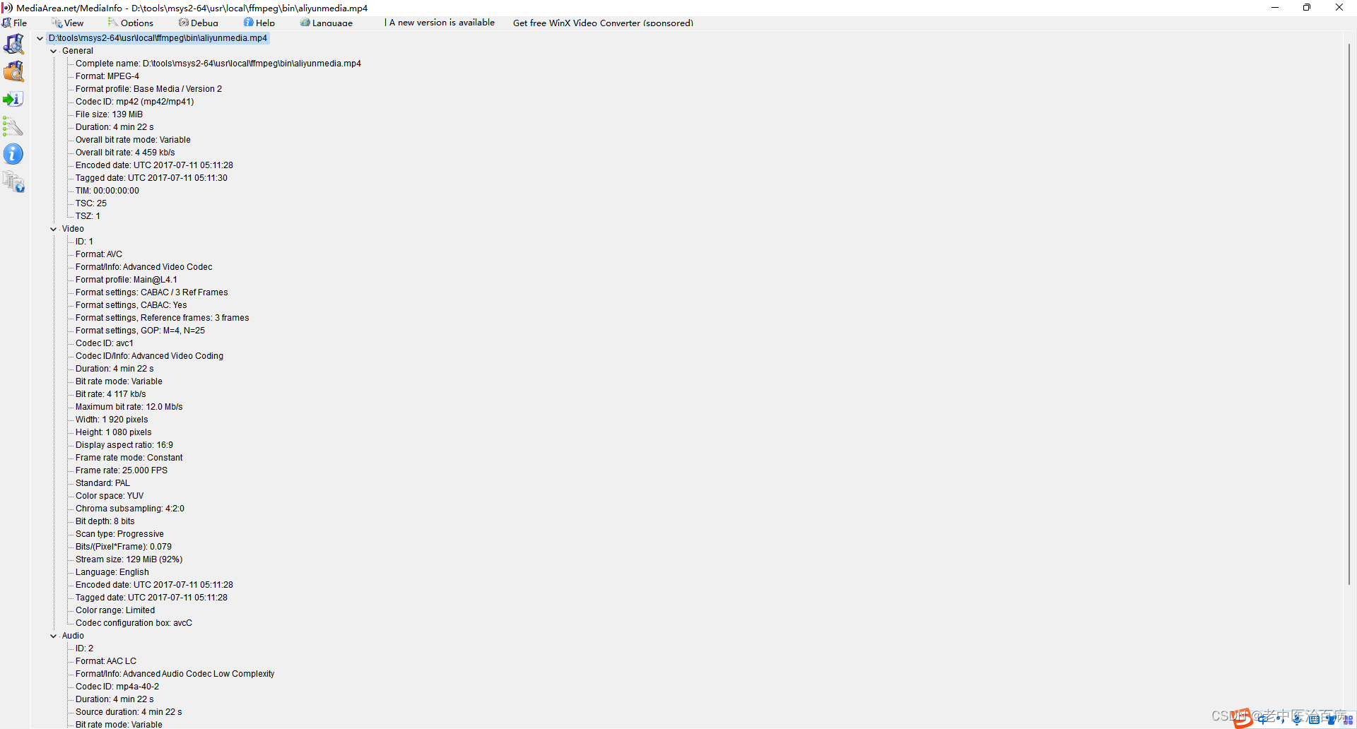 ffmpeg用examples转码mp4视频duration加倍_example duration-CSDN博客