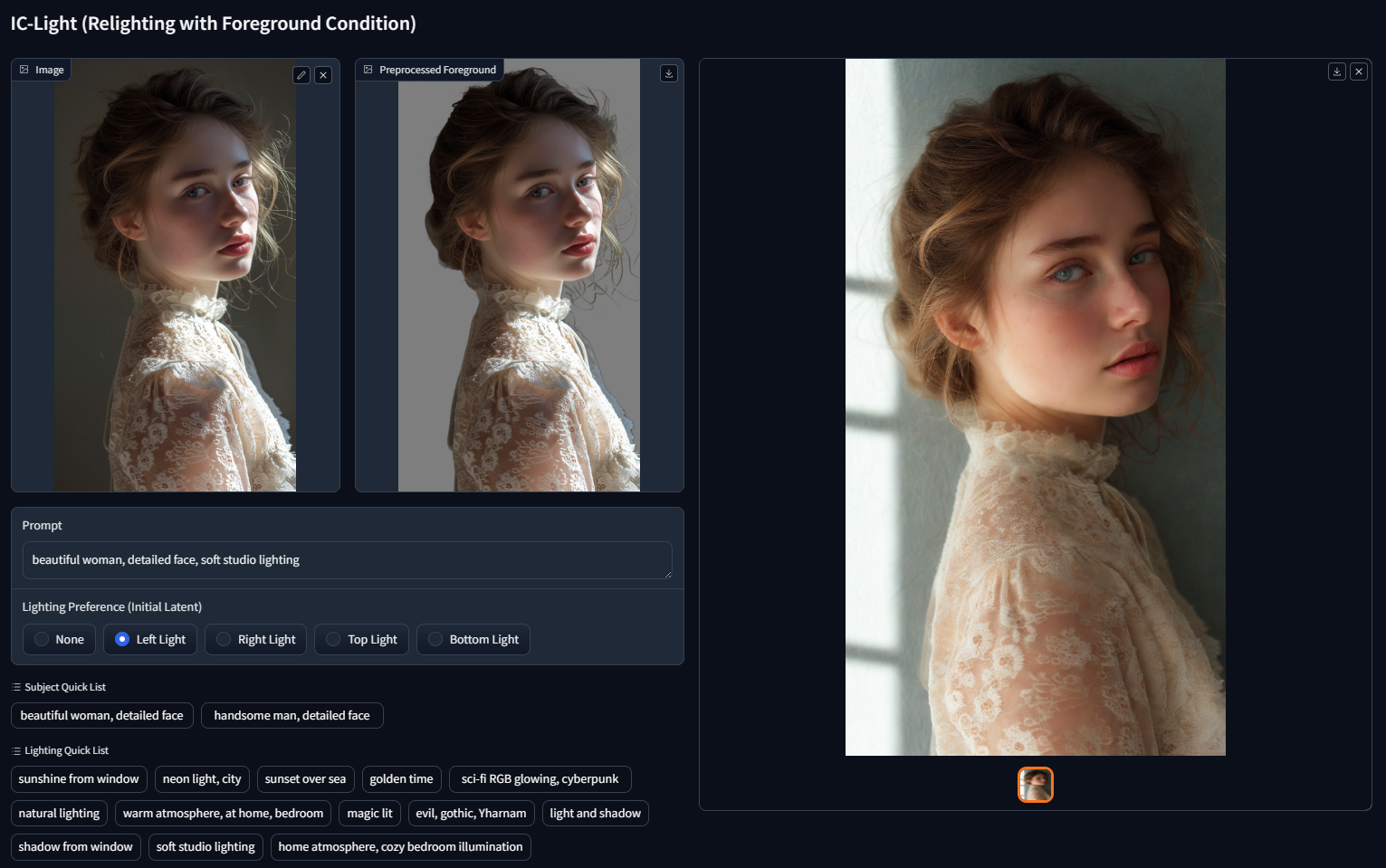 Controlnet作者放出新的大招 IC-Light，可以操控图像生成时的光照，对内容主体重新打光生成符合新背景环境光照的图片_controlnet 布光-CSDN博客