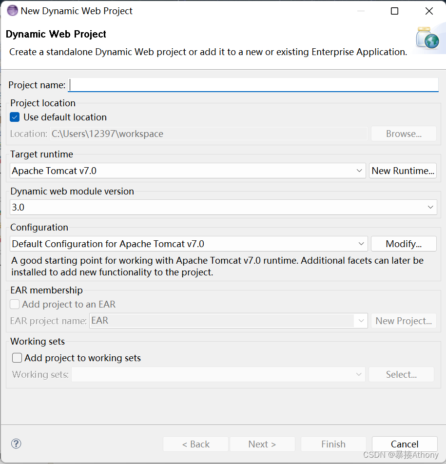 Tomcat-如何创建动态的Web工程（Eclipse下&Tomcat文件下的webapps目录中）_7.在tomcat服务器的webapps 目录下新建一个名字是letter 的web服务 ...