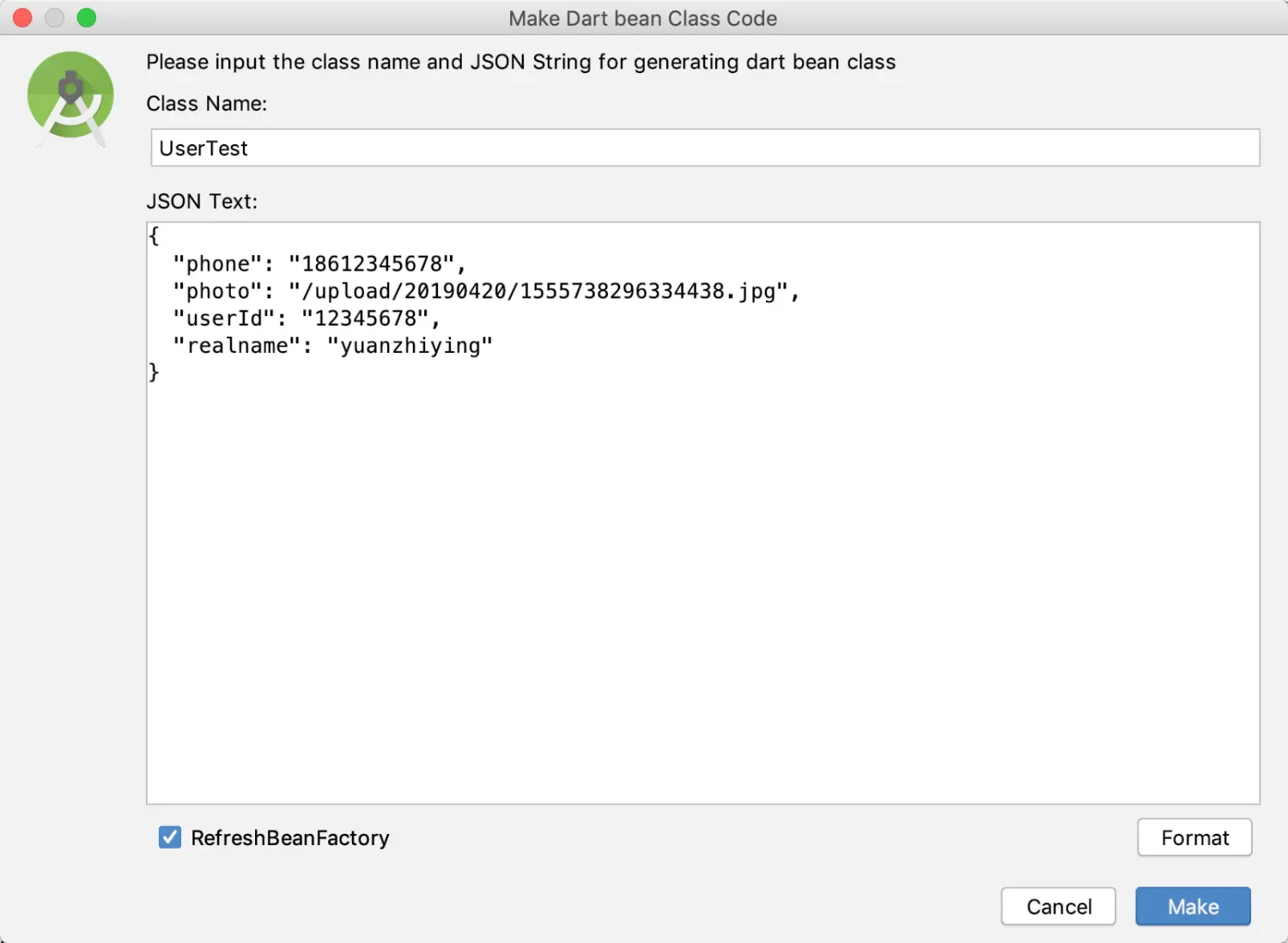 Flutter生成json文件_flutter jsonserializable 指定目录生成文件-CSDN博客