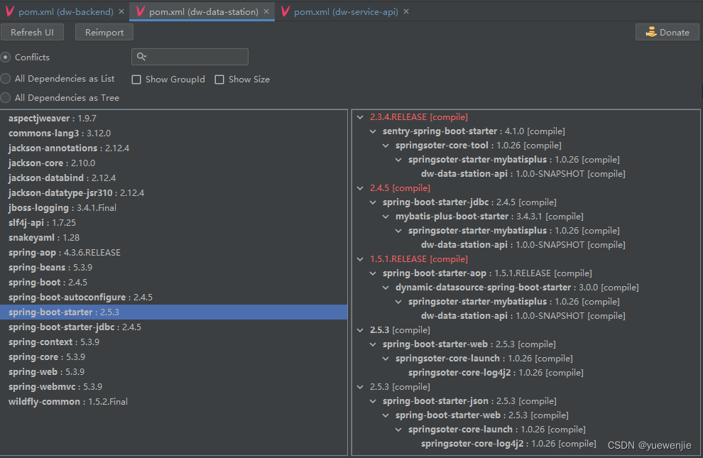 指定spring-boot-starter-parent版本的方式解决依赖冲突-CSDN博客