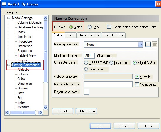 PowerDesigner 显示name(中文) 和显示code(字段名) 设置-CSDN博客