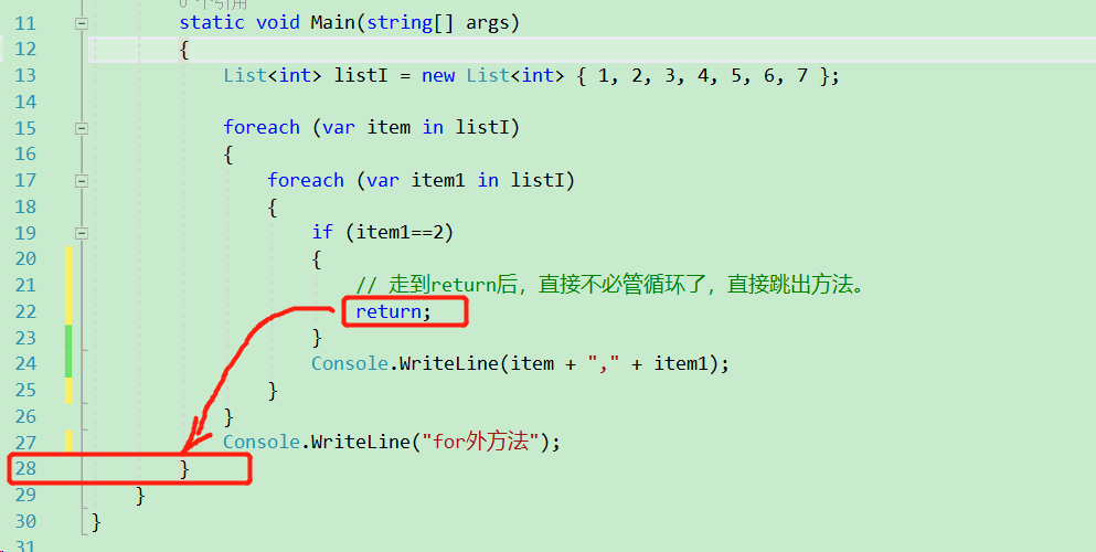 C#中的break与continue和return的区别_c# return和continue和break区别-CSDN博客