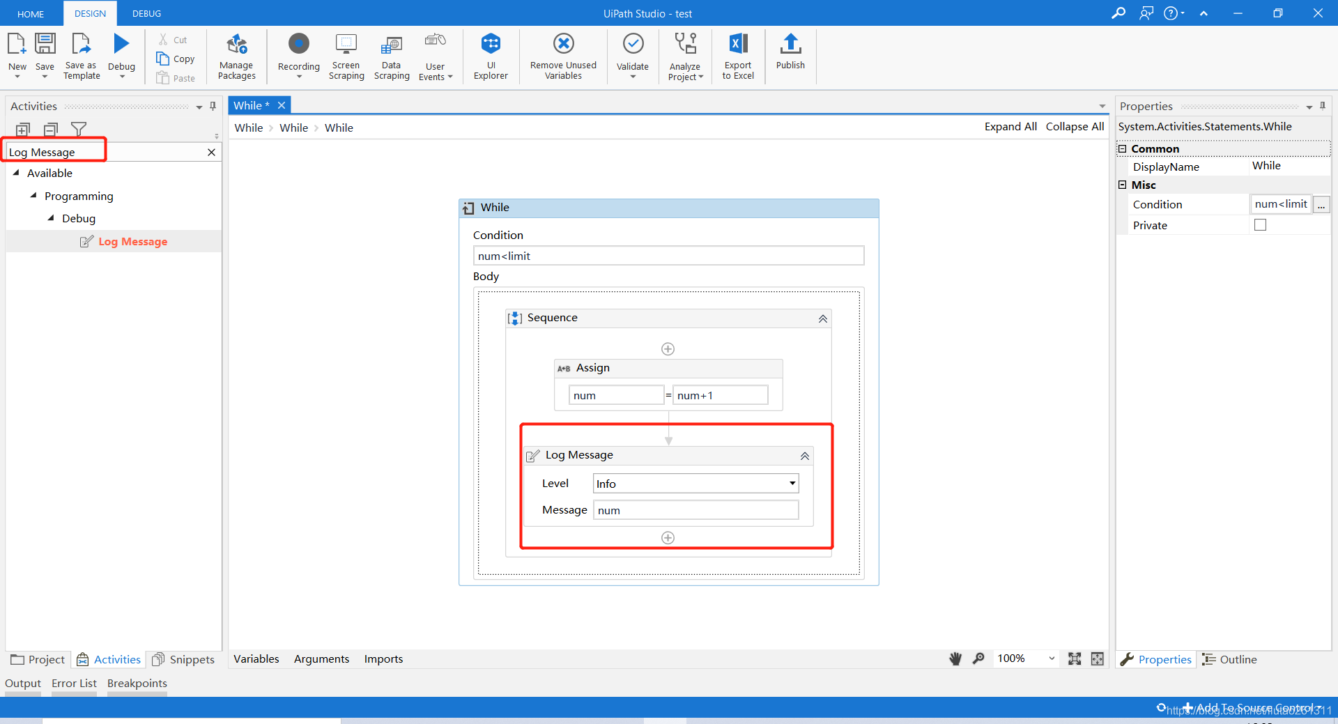 UiPath循环活动While的介绍和使用_uipath 满足条件跳到下一行-CSDN博客