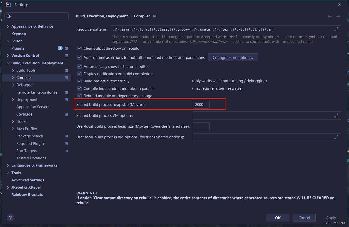 idea编写类后报java: java.lang.OutOfMemoryError: GC overhead limit exceeded_intellij-idea_PINYIQ-华为开发者空间