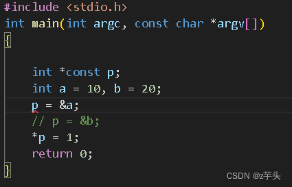 const int *p 和 int * const p_const int *p和int *const p-CSDN博客