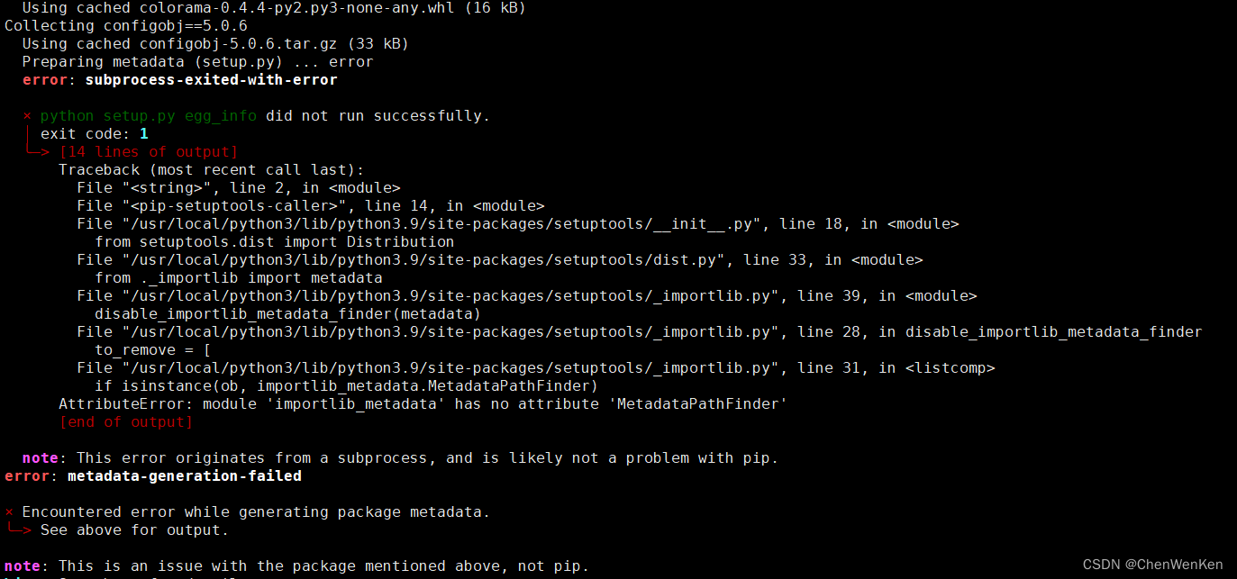 AttributeError: module ‘importlib_metadata‘ has no attribute ‘MetadataPathFinder‘_attributeerror ...