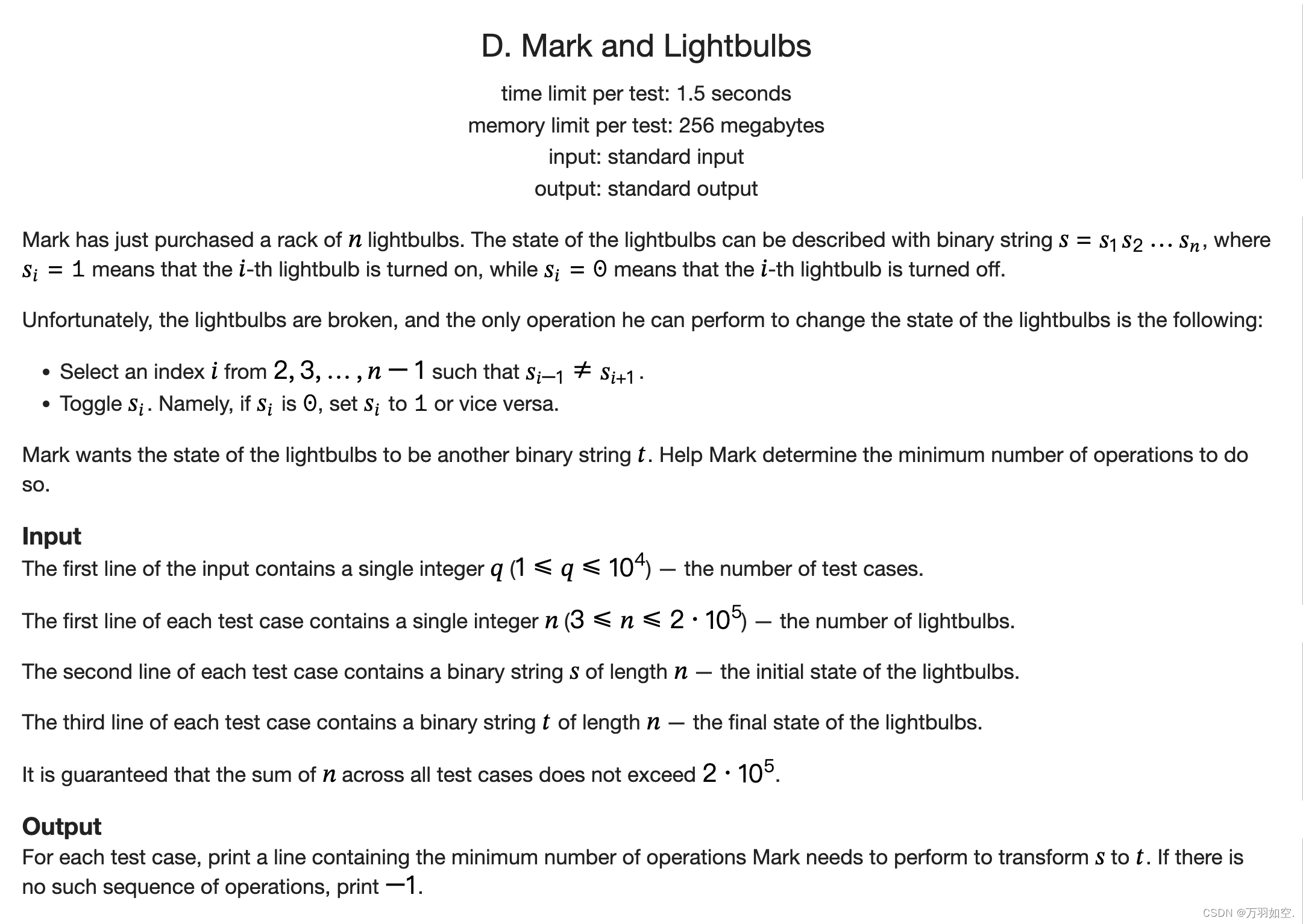Codeforces Round #807 (Div. 2) D. Mark and Lightbulbs_codeforces mark and lightbulbs-CSDN博客