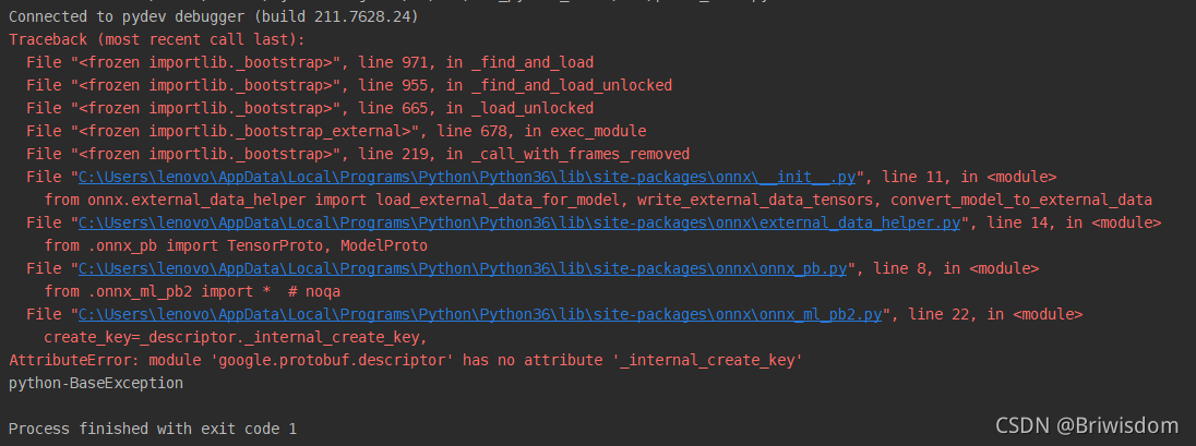 AttributeError: module ‘google.protobuf.descriptor‘ has no attribute ‘_internal_create_key ...