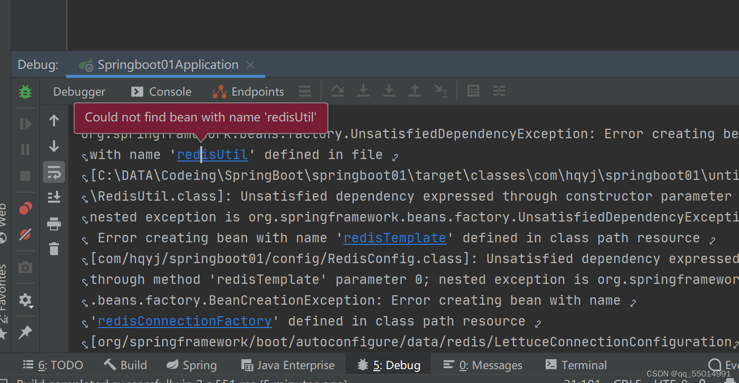 Could not find bean with name ‘redisUtil‘ 错误-CSDN博客