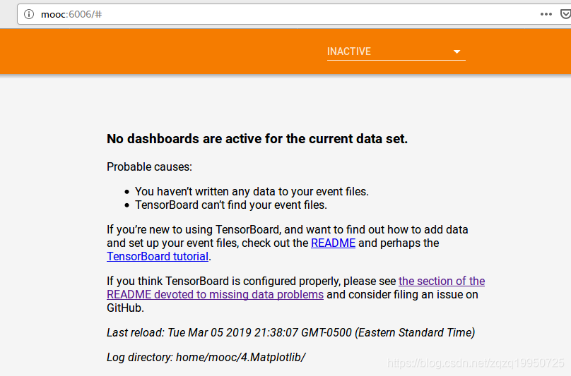 关于ubuntu下使用tensorboard出现No dashboards are active for the current data set_tensorboard 2.16.2 no ...