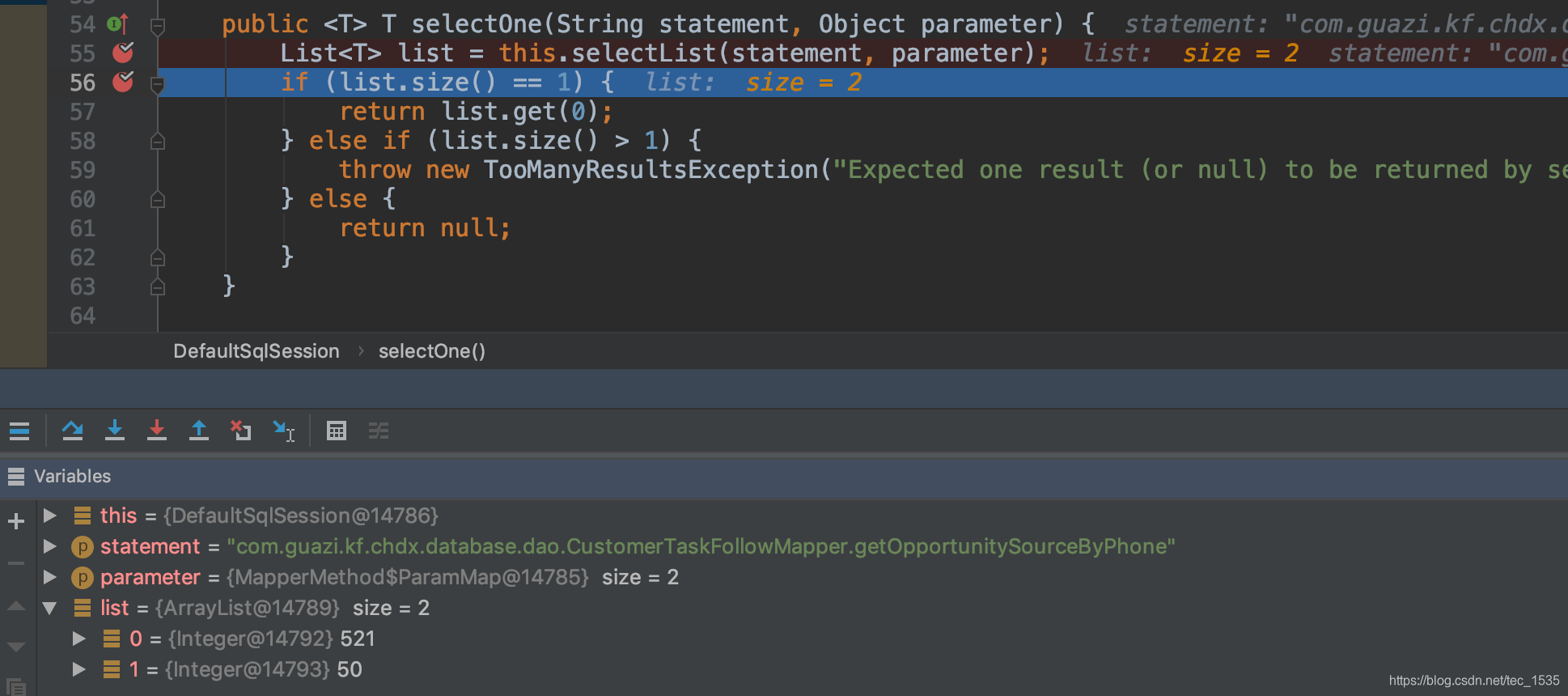 TooManyResultsException: Expected one result (or null) to be returned by selectOne(), but found ...