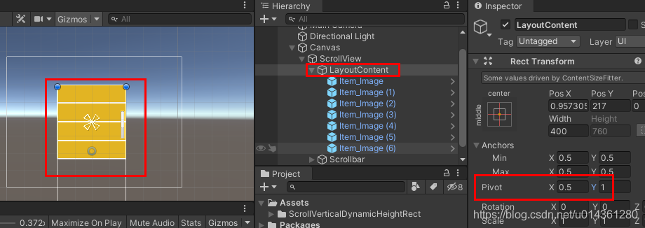 Unity UGUI 效果 之 Scroll 根据内容多少，动态实现鼠标滑动滚动浏览预览（ Scrollbar + ScrollRect + XXLayoutGroup）_unity数量达到 ...
