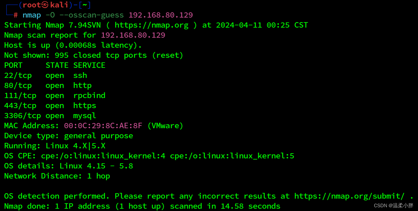 kail渗透工具之nmap的使用方法_nmap mysql-CSDN博客