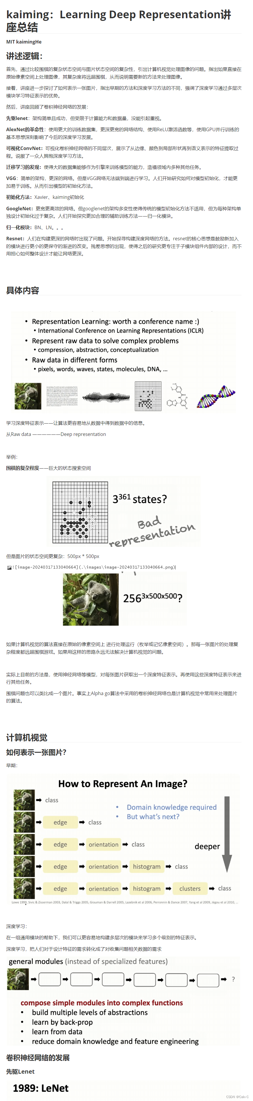 何恺明 MIT讲座：Learning Deep Representation总结_何恺明 represent learning-CSDN博客