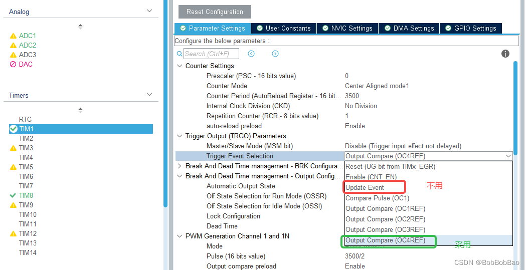 STM32F405 FOC 使用Timer 触发 ADC采集_stm32定时器触发adc采样程序-CSDN博客