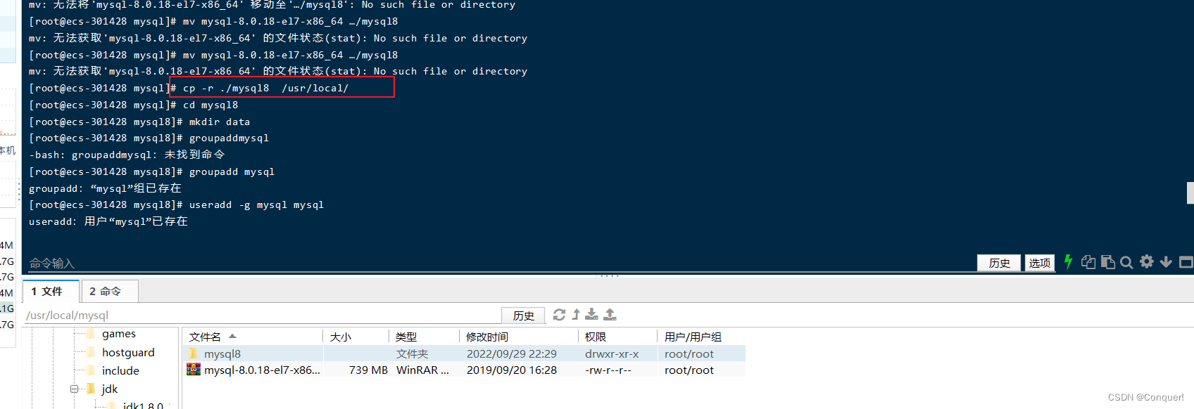 Linux云服务环境安装-Mysql8.0篇_云服务linux在线安装mysql8-CSDN博客
