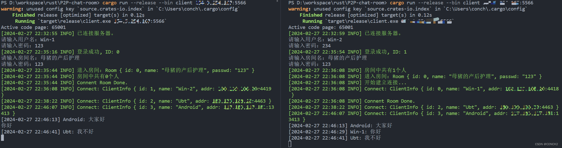 【Rust】【P2P】 简易P2P聊天室【TCP】_p2p终端聊天室-CSDN博客
