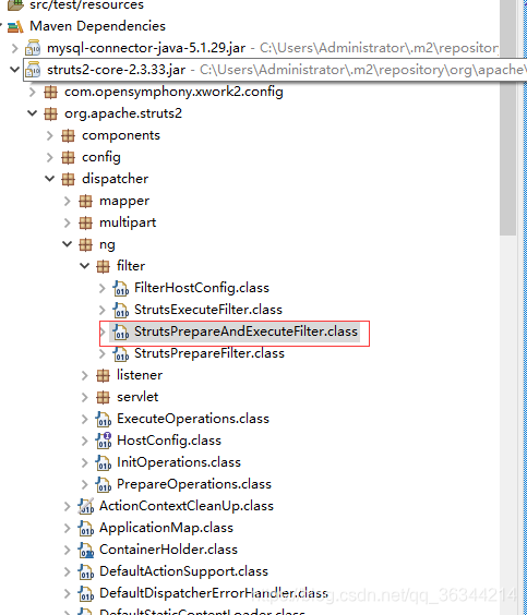 启动报错 classnofoundexception org.apache.struts2.dispatcher.ng.filter ...