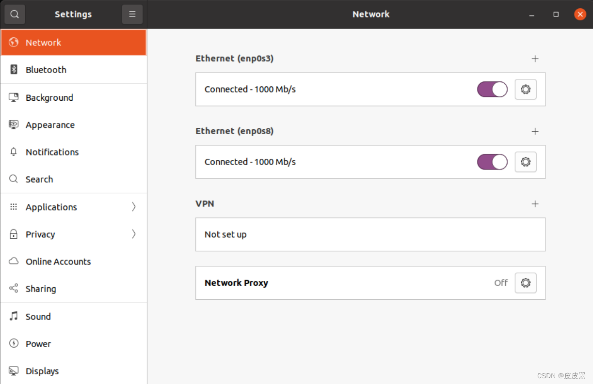 VirtualBox配置Ubuntu静态网络地址_virtualbox中ubuntu虚拟机中固定enp0s8的ip-CSDN博客