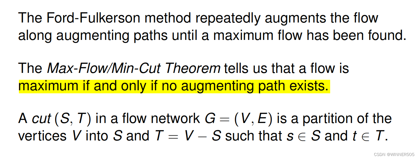 【COMP282 LEC8 The Maximum Flow ProblemBipartite Matchings】-CSDN博客